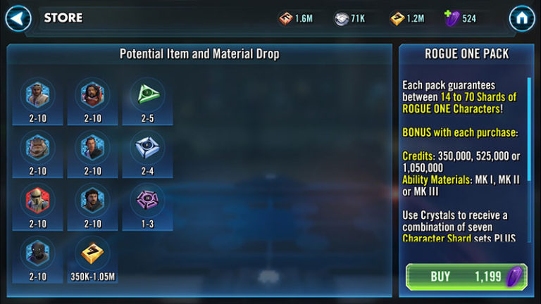 SWGoH: Should I Buy the Rogue One (Movie Premier) Pack? | Gaming-Fans.com