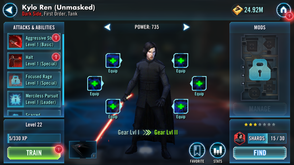 SWGoH 101: Exponential Explanations (Character Levels) | Gaming-Fans.com