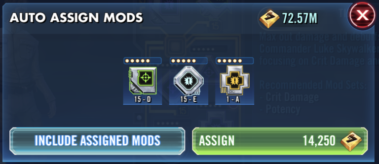 SWGoH 101 Mod Guide: Mod Views and In-Game Recommendations | Gaming ...