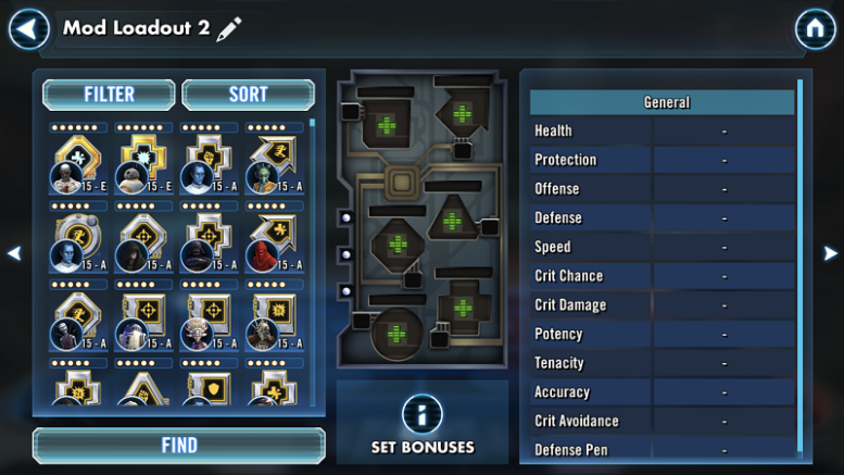 SWGoH 101 Mod Guide: Mod Loadouts | Gaming-Fans.com