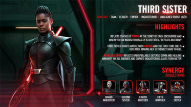 SWGoH: Best Mods for Third Sister (Reva) | Gaming-Fans.com